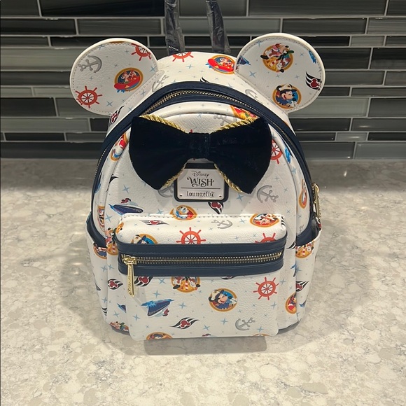 Loungefly | Bags | Loungefly Disney Wish Backpack White And Blue | Poshmark
